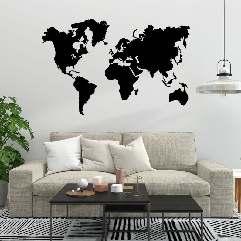 World Map, Map, DXF, SVG, Ai, PNG, Cdr, Digital Files, Home Decor ...