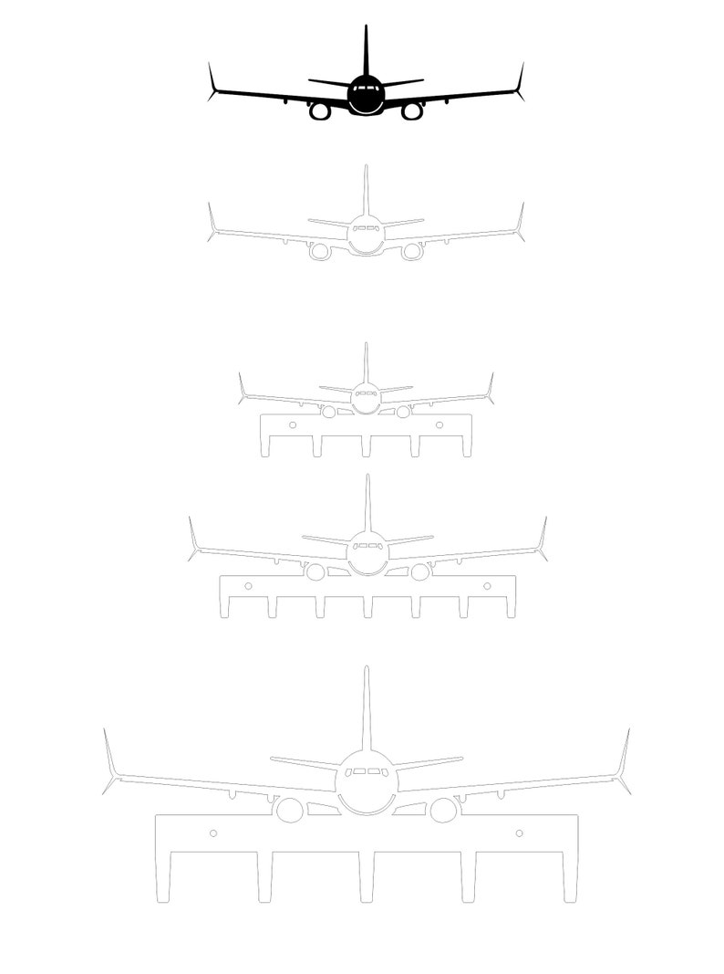 Boeing 737, Dxf, Svg, Ai, Png, Cdr, Digital Files, Laser Cut, Cnc ...