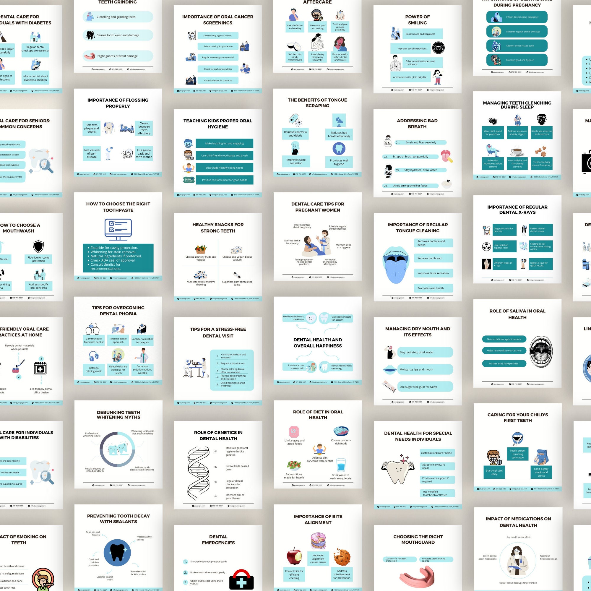 Dentist Infographics Templates, Instagram Posts, Dentist Canva, Dentist ...