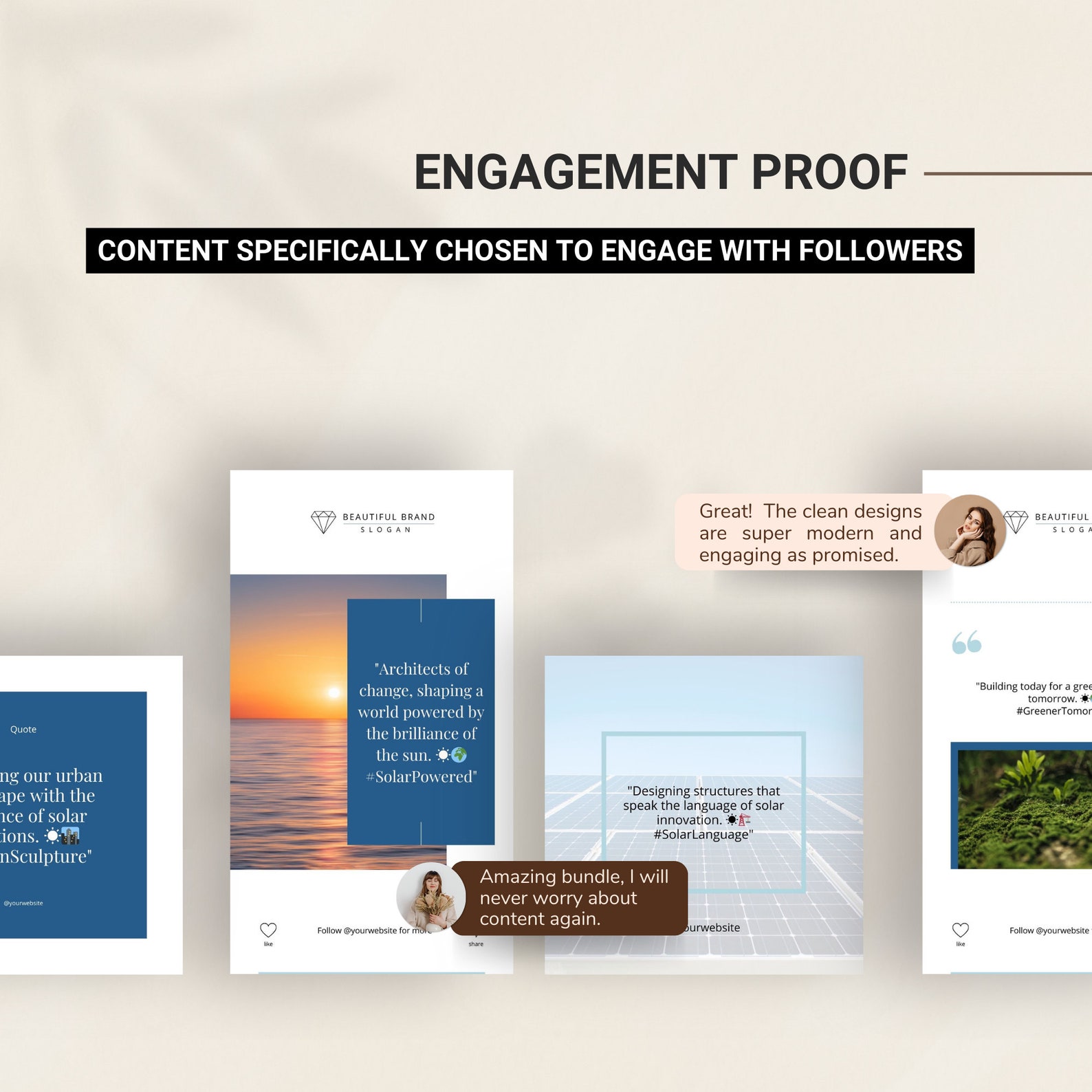 Solar Templates, Quotes Instagram Posts, Solar Canva, Solar Instagram ...