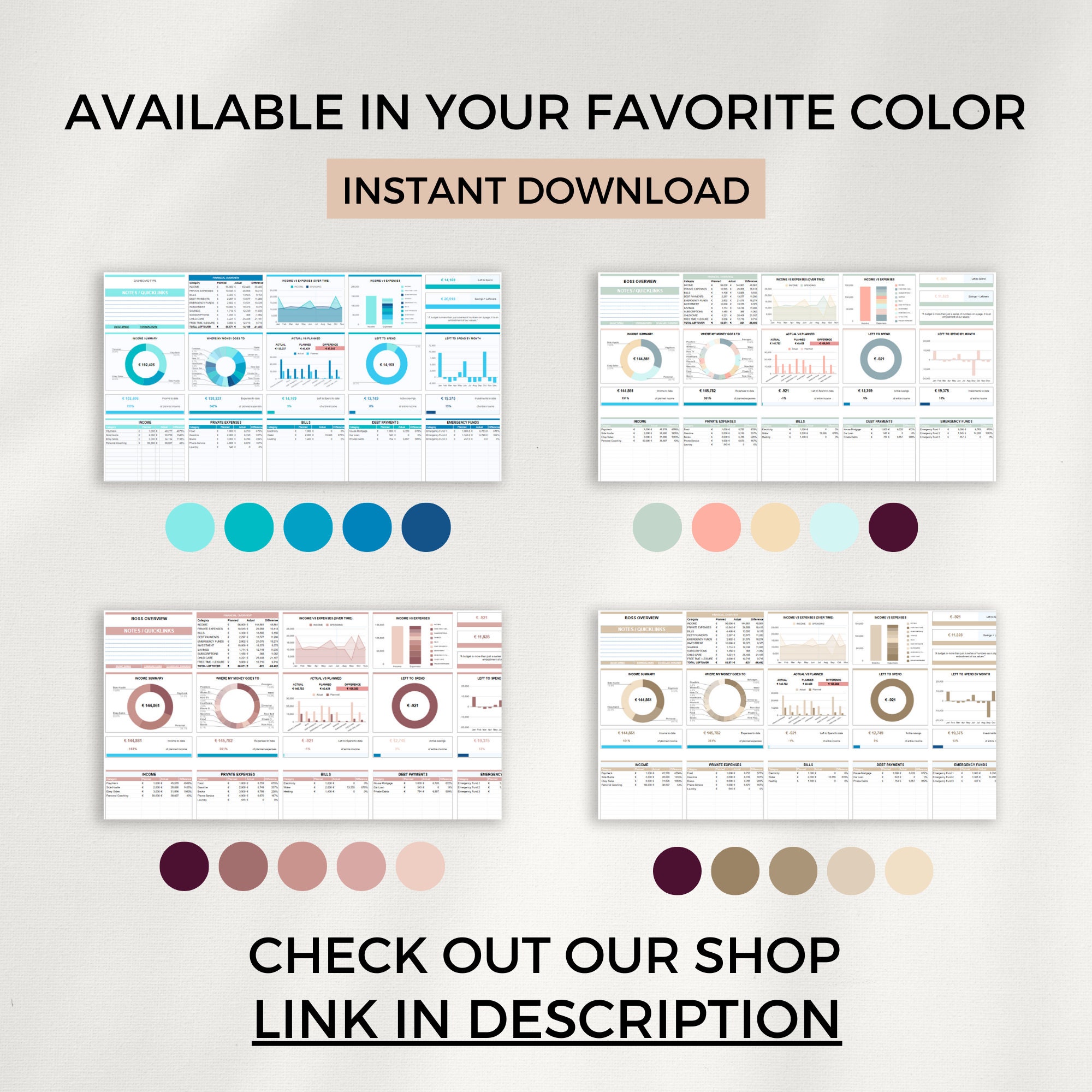 Budget Tracker, Annual & Monthly Budget Tracker, Google Sheets Budget ...