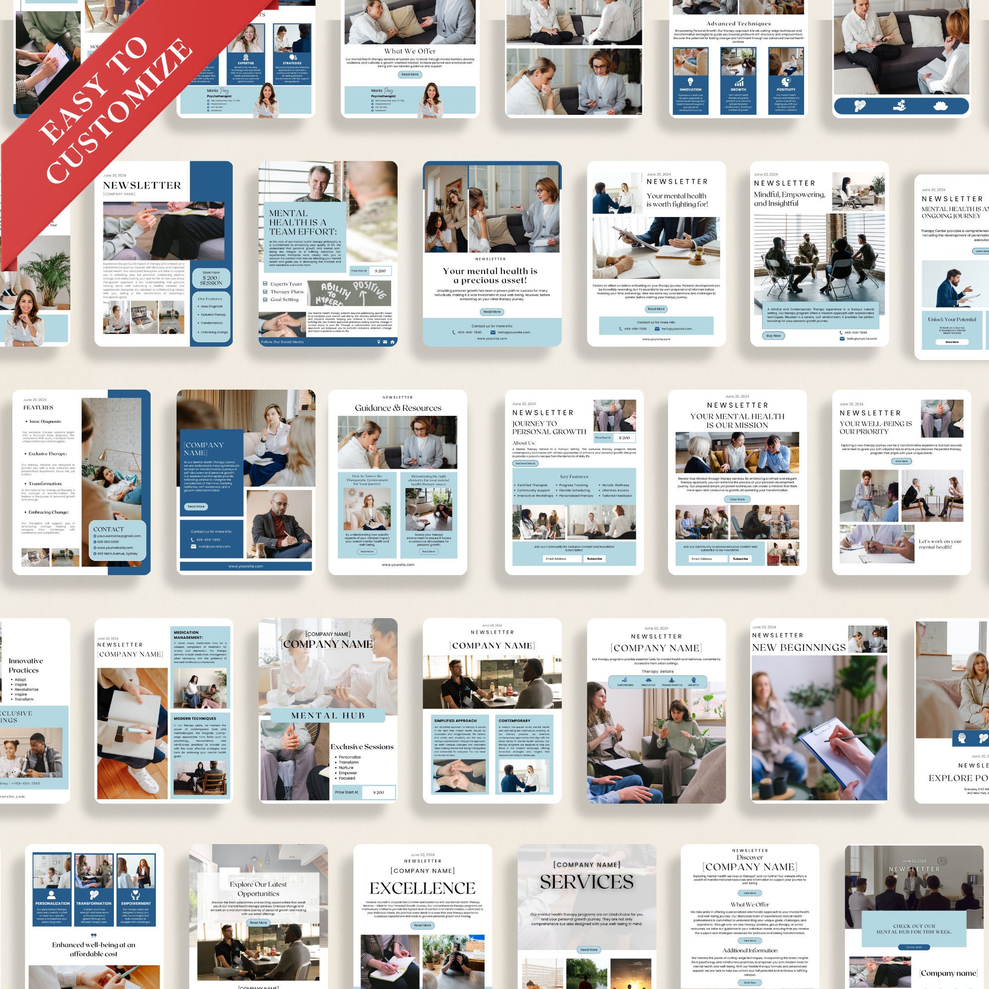 2024 MEGA BUNDLE: Mental Health All in One Bundle Canva, Mental Health ...