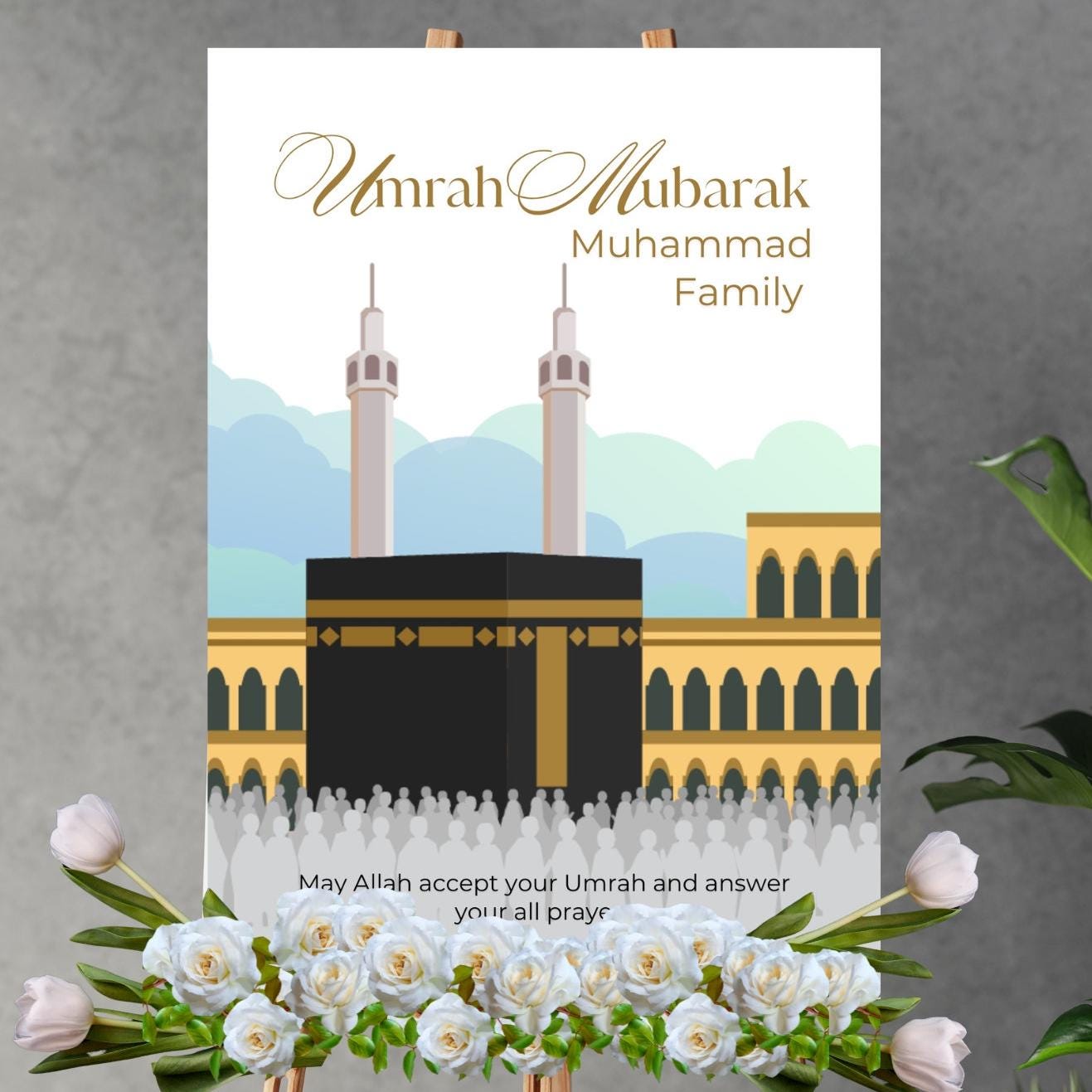 Printable Personalised Hajj/umrah Party Sign Printable Hajj Welcome ...