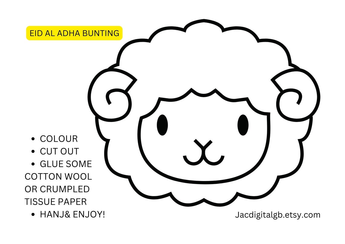 Printable DIY Eid Al Adha Bunting Printable Kid's Eid Al Adha Craft ...