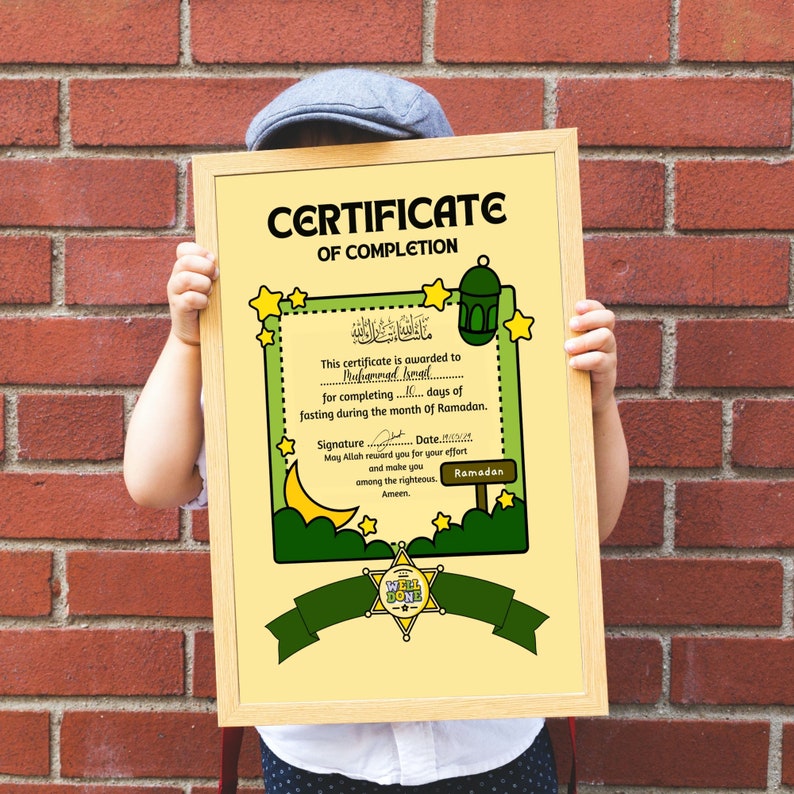 Printable Certificate of Fasting Printable Ramadan Certificate ...