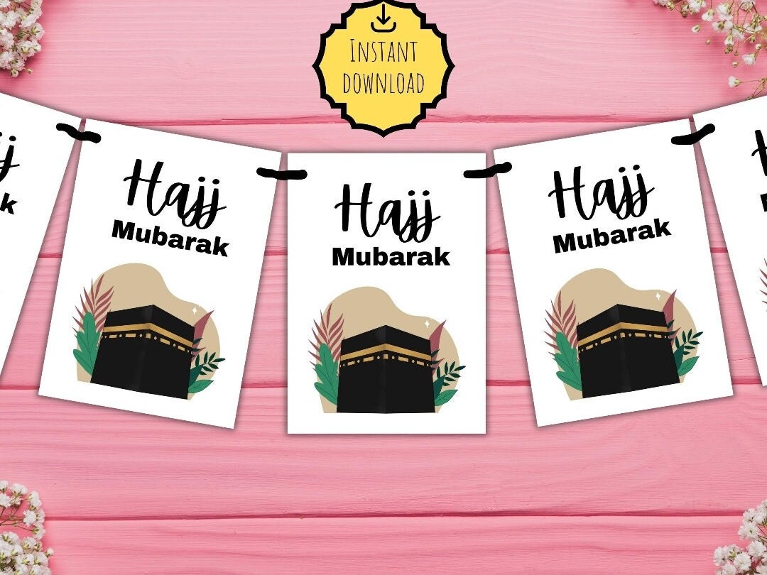 Printable Hajj Banner Printable Hajj Mubarak Banner Printable Hajj ...