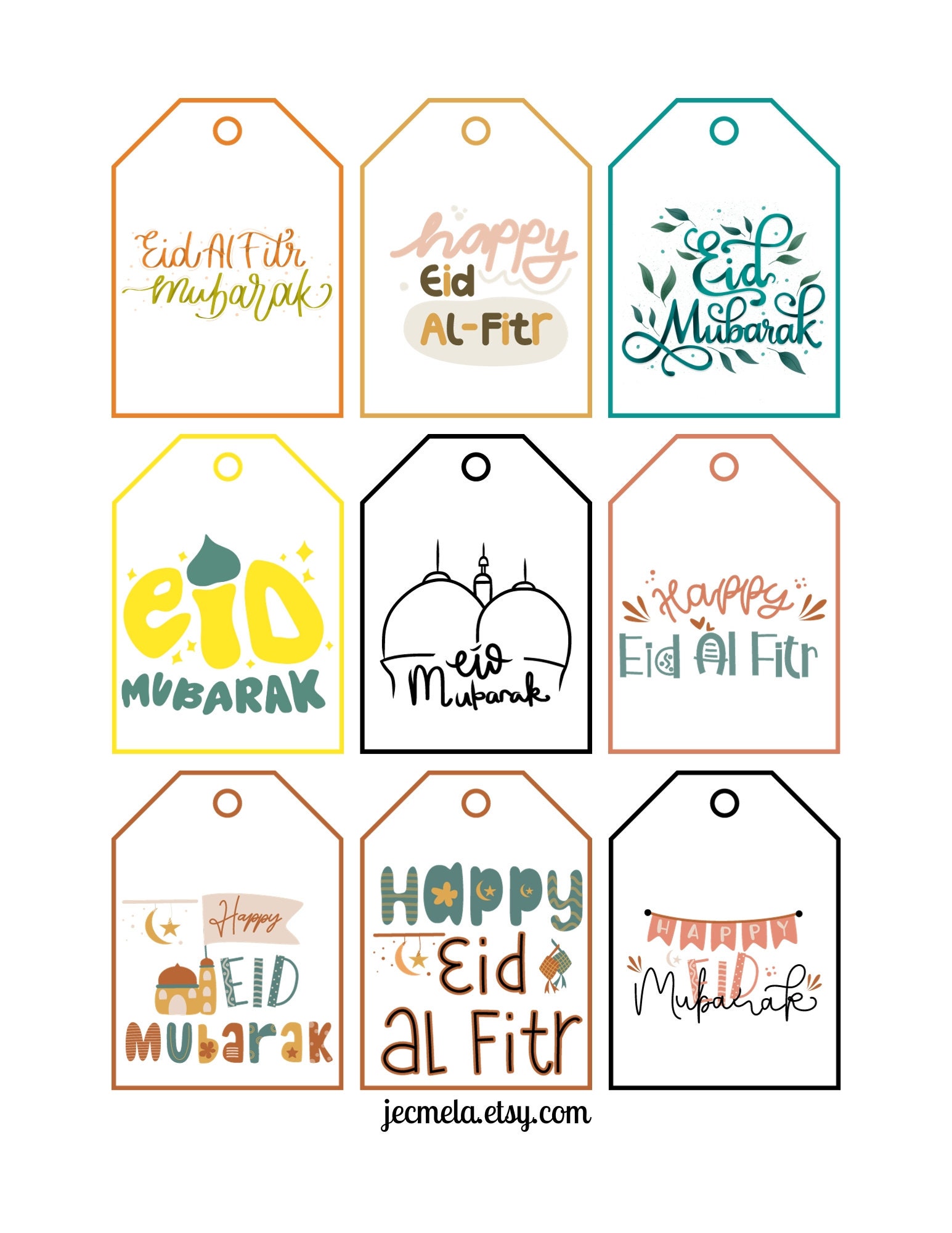 Printable Eid Gift Tags Printable Eid Al Fitr Gift Tags Printable ...