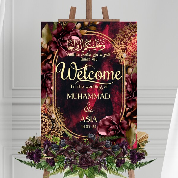 Walima Wedding Welcome Sign - Etsy