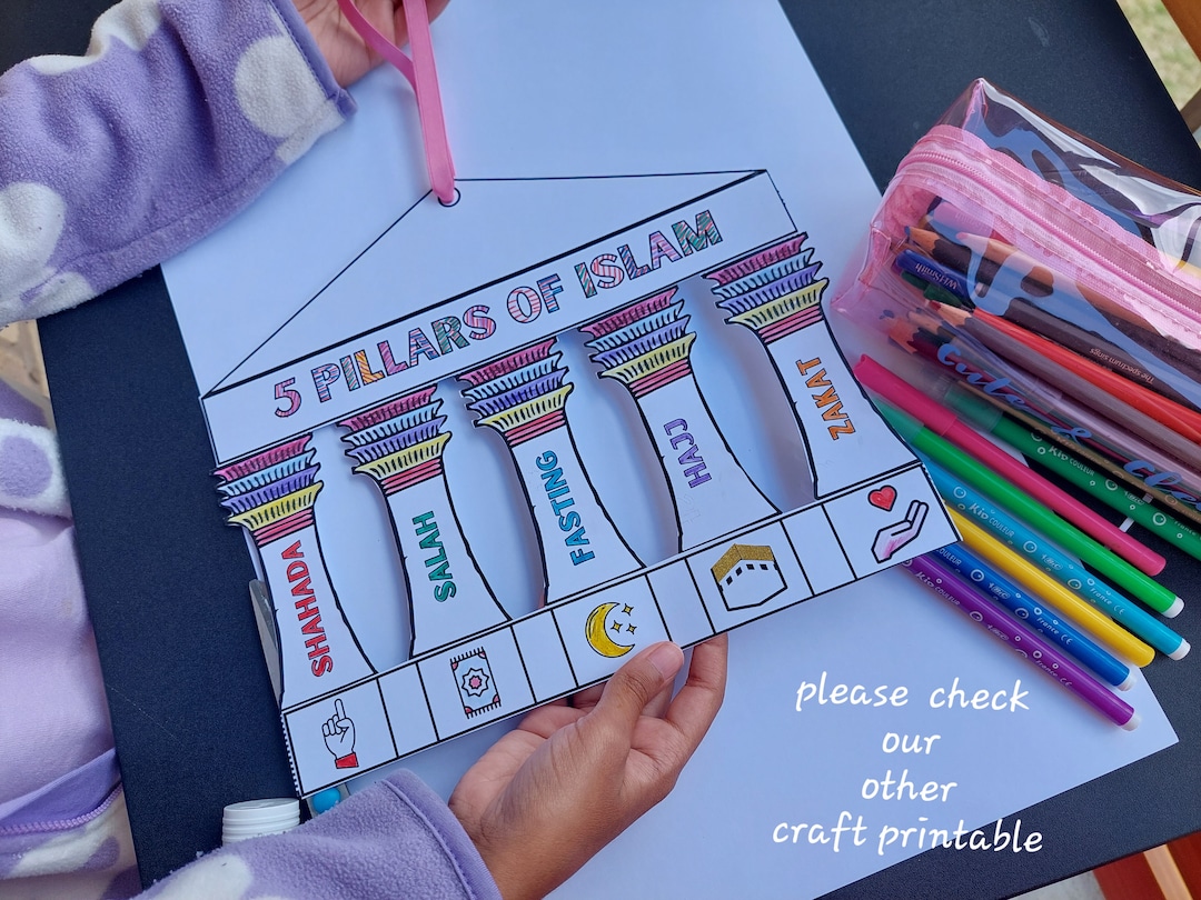 Printable 5 Pillars of Islam Crafts for Kid's Printable Islamic Kids ...