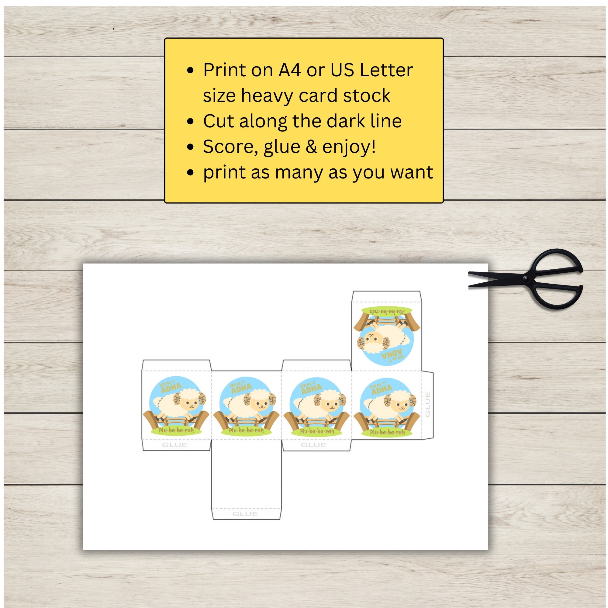 Printable Eid Al Adha Party Favor Box Printable Iftar Party Favor Box ...