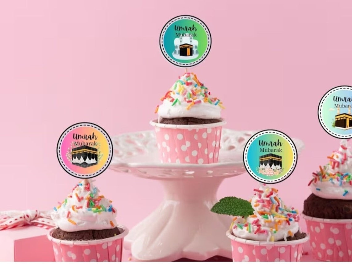 Printable Umrah Mubarak Stickers Printable Gift Tags Printable Umrah ...