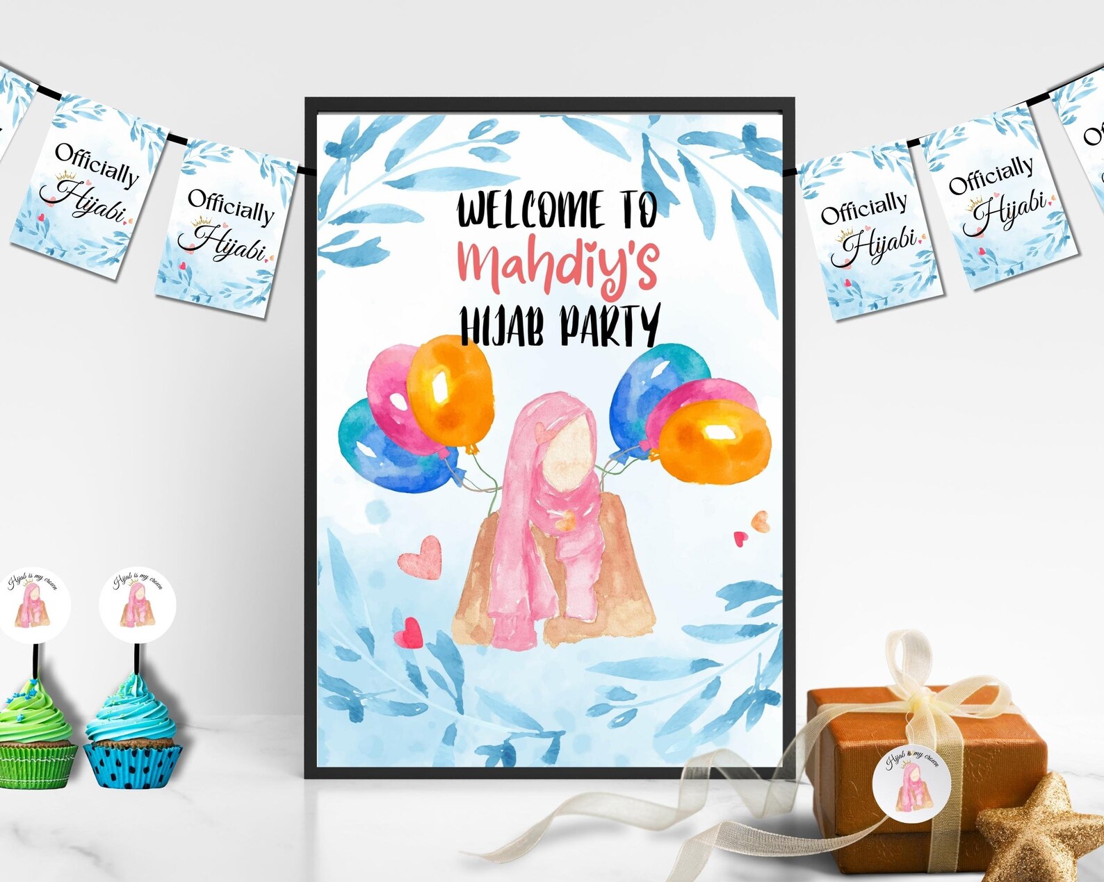 Printable Hijab Party Pack Printable Hijab Party Bundle Printable Hijab ...