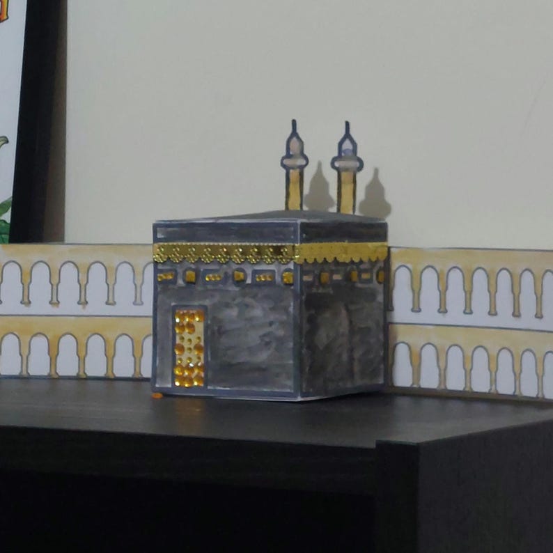 Printable Build the Kaaba Craft Printable Islamic Kid's Craft Printable ...