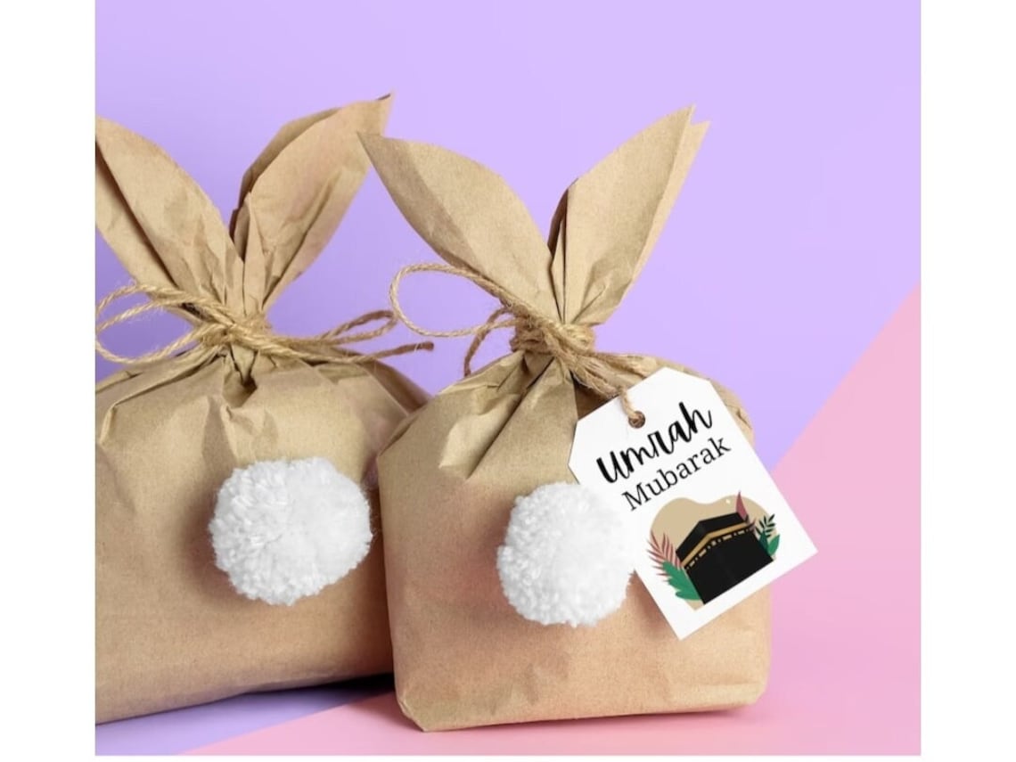 Printable Umrah Mubarak Stickers Printable Gift Tags Printable Umrah ...