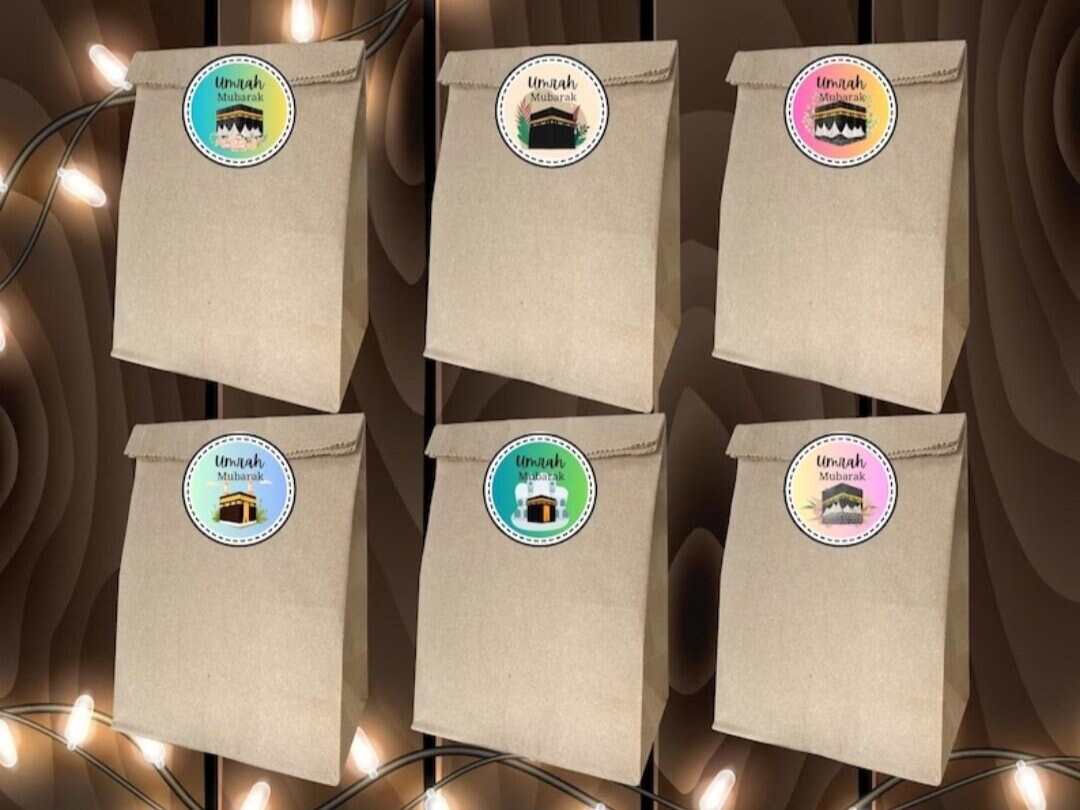 Printable Umrah Mubarak Stickers Printable Gift Tags Printable Umrah ...