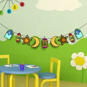 Colouring DIY Ramadan Bunting Printable Kid's Ramadan Craft Printable ...