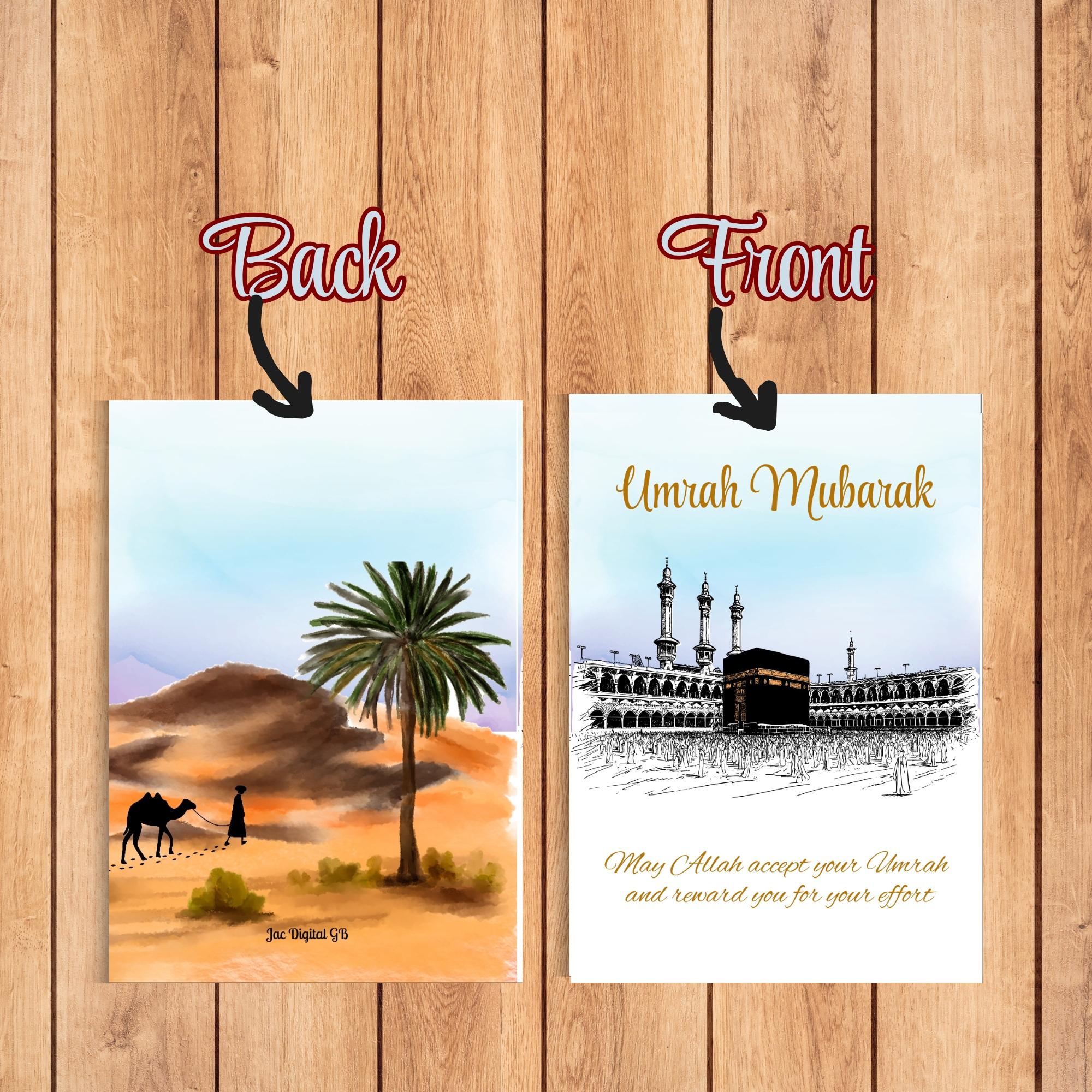 Printable Umrah Mubarak Card Printable Umrah Card Printable Digital ...