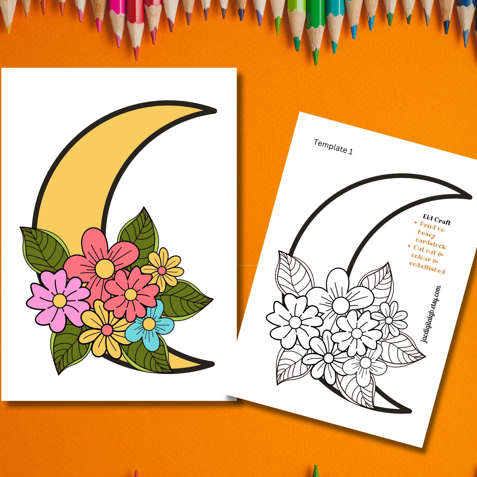Printable DIY Kid's Eid Craft Printable Eid Craft Kids Printable Eid ...