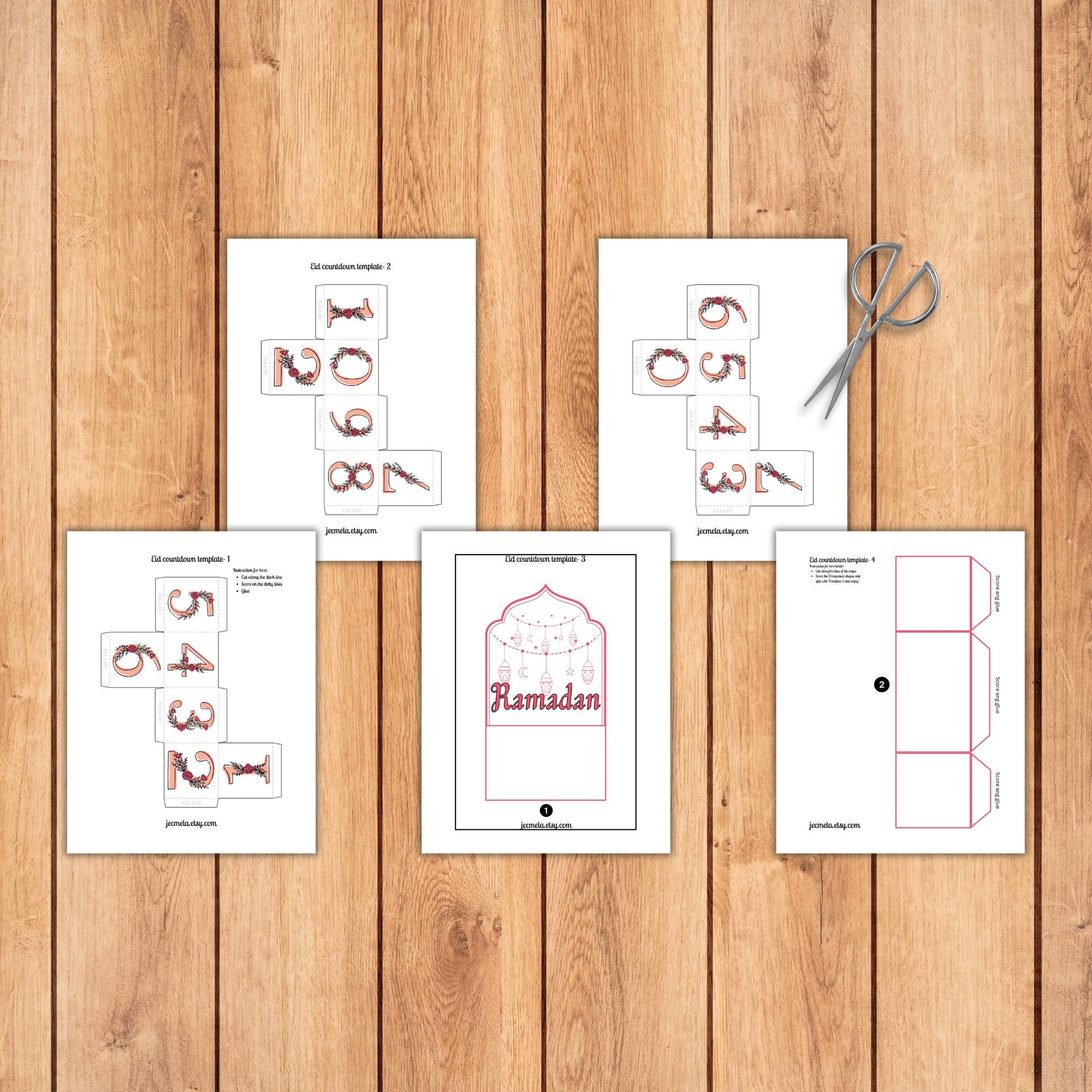 Printable Ramadan Calendar Printable Eid Countdown Printable Ramadan ...