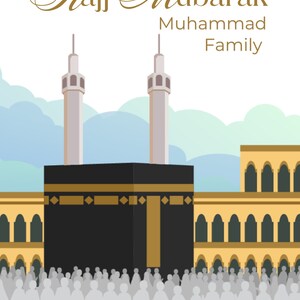Printable Personalised Hajj/umrah Party Sign Printable Hajj Welcome ...
