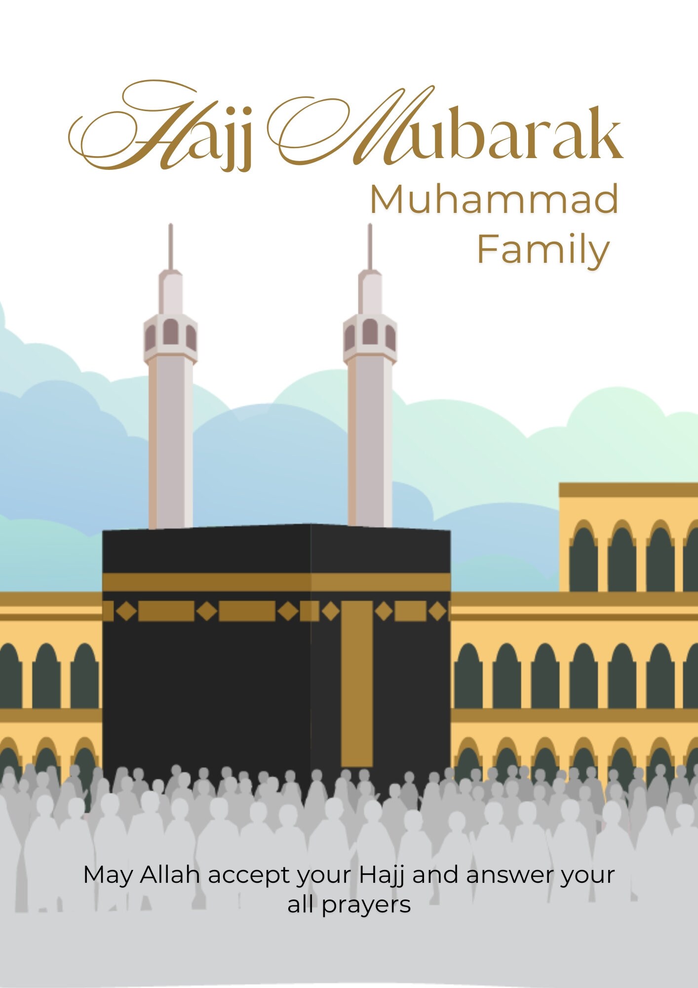 Printable Personalised Hajj/umrah Party Sign Printable Hajj Welcome ...