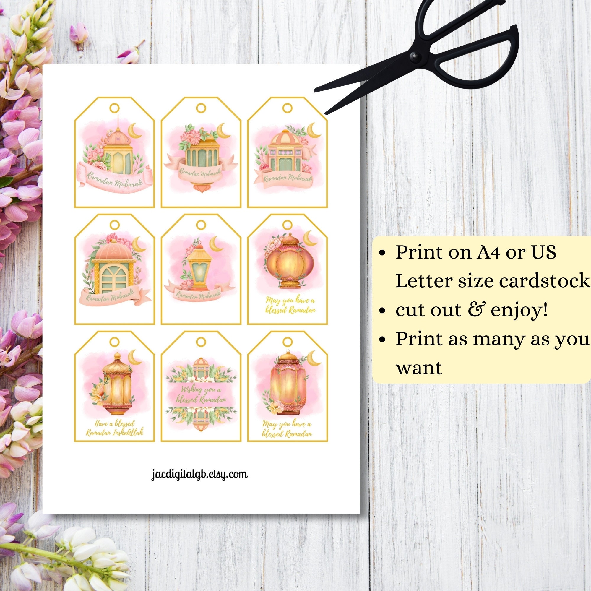 Printable Ramadan Gift Tags Printable Ramadan Mubarak Gift Tag ...