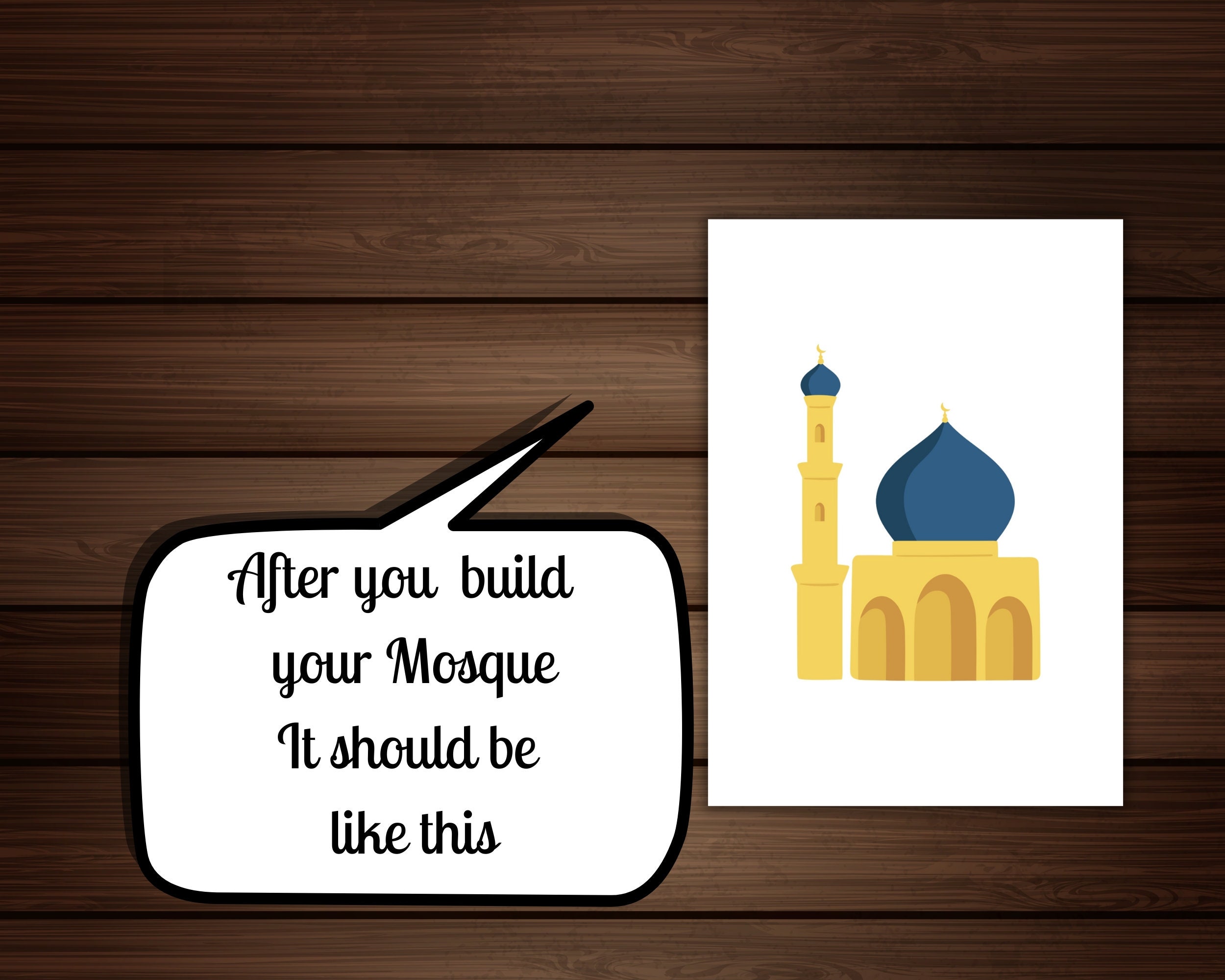Printable Build A Mosque Craft Printable Islamic Kid's Craft Printable ...
