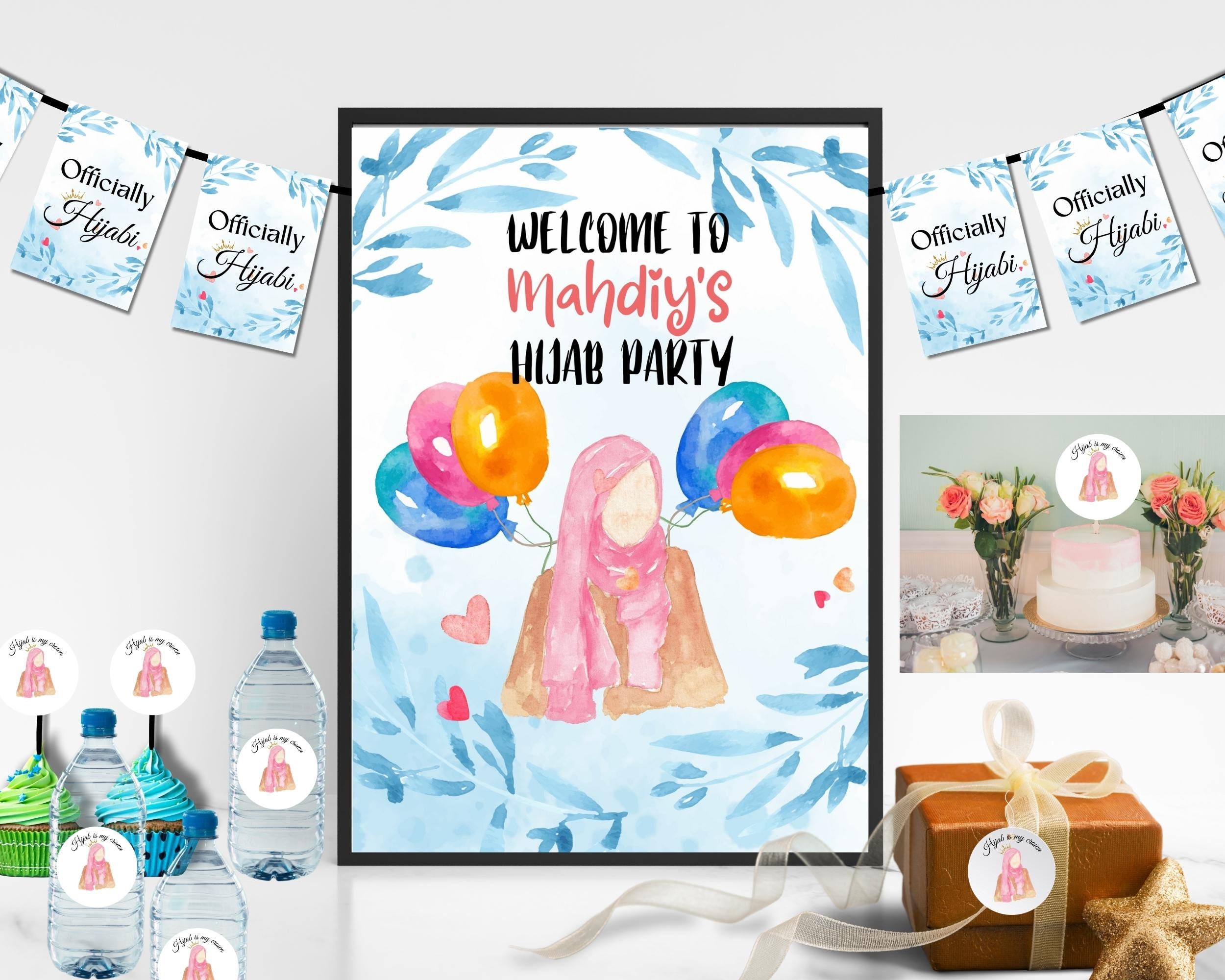 Printable Hijab Party Pack Printable Hijab Party Bundle Printable Hijab ...