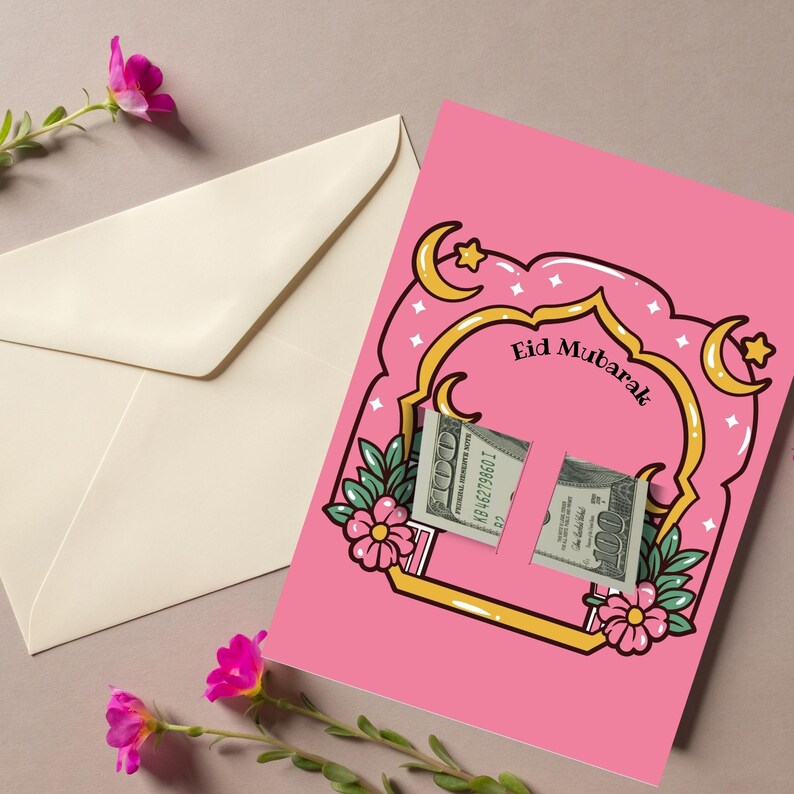 4 Printable Eid Money Holder Printable Eid Money Wallet Printable Eid ...