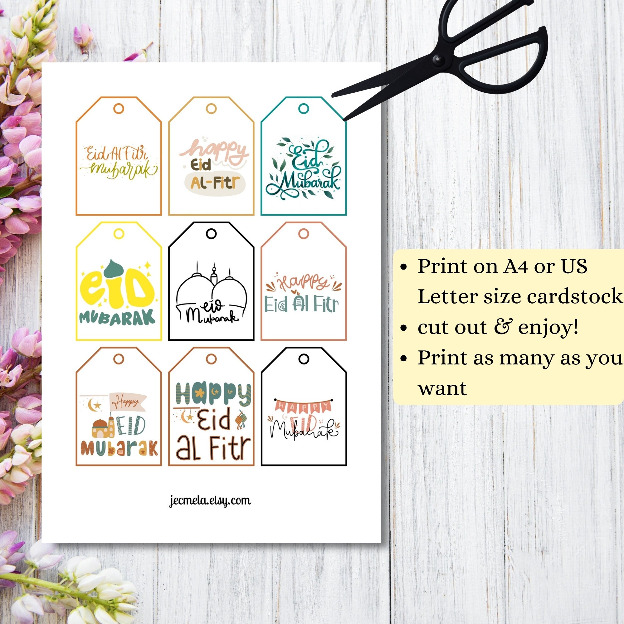 Printable Eid Gift Tags Printable Eid Al Fitr Gift Tags Printable ...