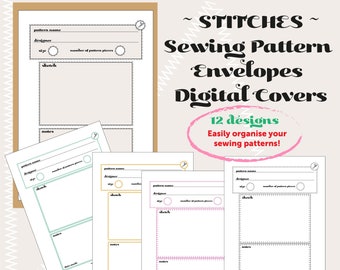Printable PDF Sewing Pattern Envelope Organiser DOWNLOAD FILES - Etsy