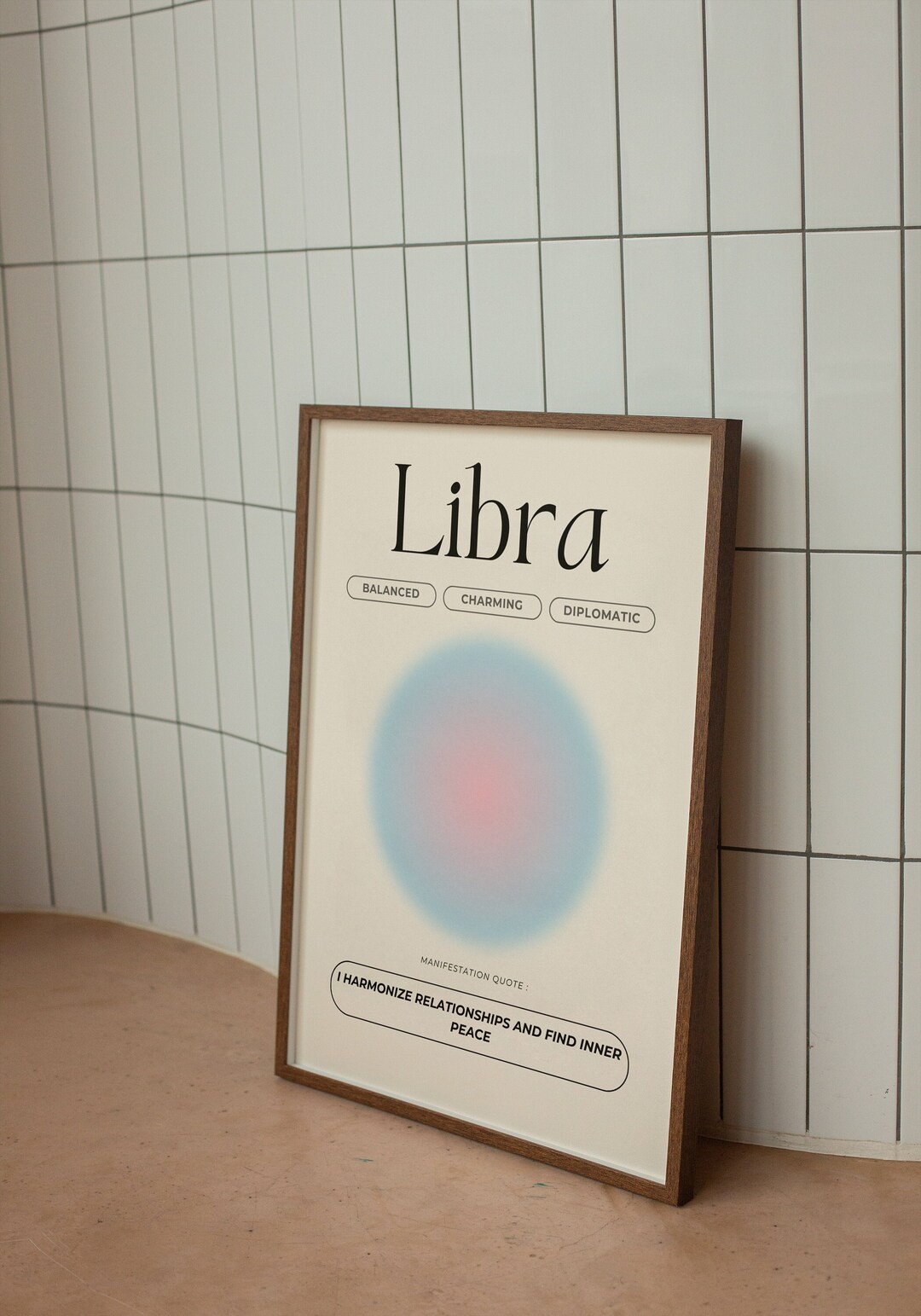 Libra Zodiac Poster, Digital Wall Art, Printable Astrology Poster ...