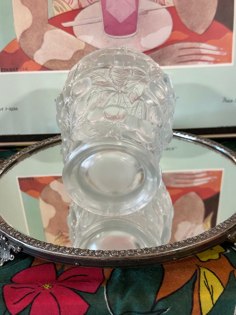 Art Deco Barolac Glass Vase Designed by Josef Inwald, Cherries and ...