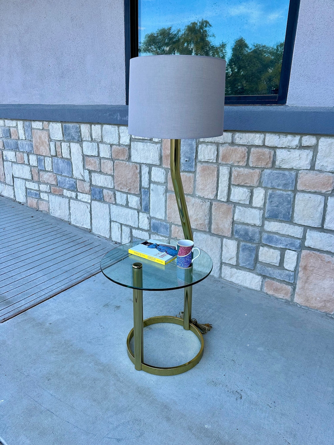 C. 1980s Leon Rosen for Pace Post Modern Floor Lamp With Rotating Glass ...