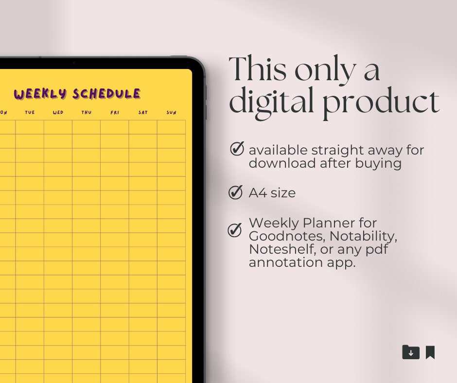 Editable Weekly Planner Printable, Digital Weekly Planner PDF Weekly ...