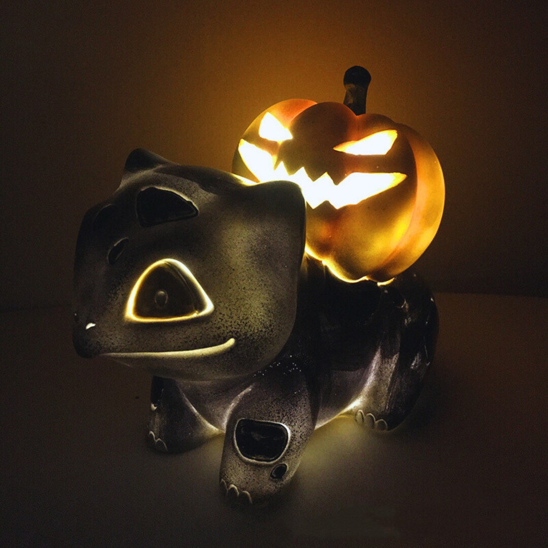 Scary Halloween Bulbasaur Halloween Pokemon Pumpkin - Etsy