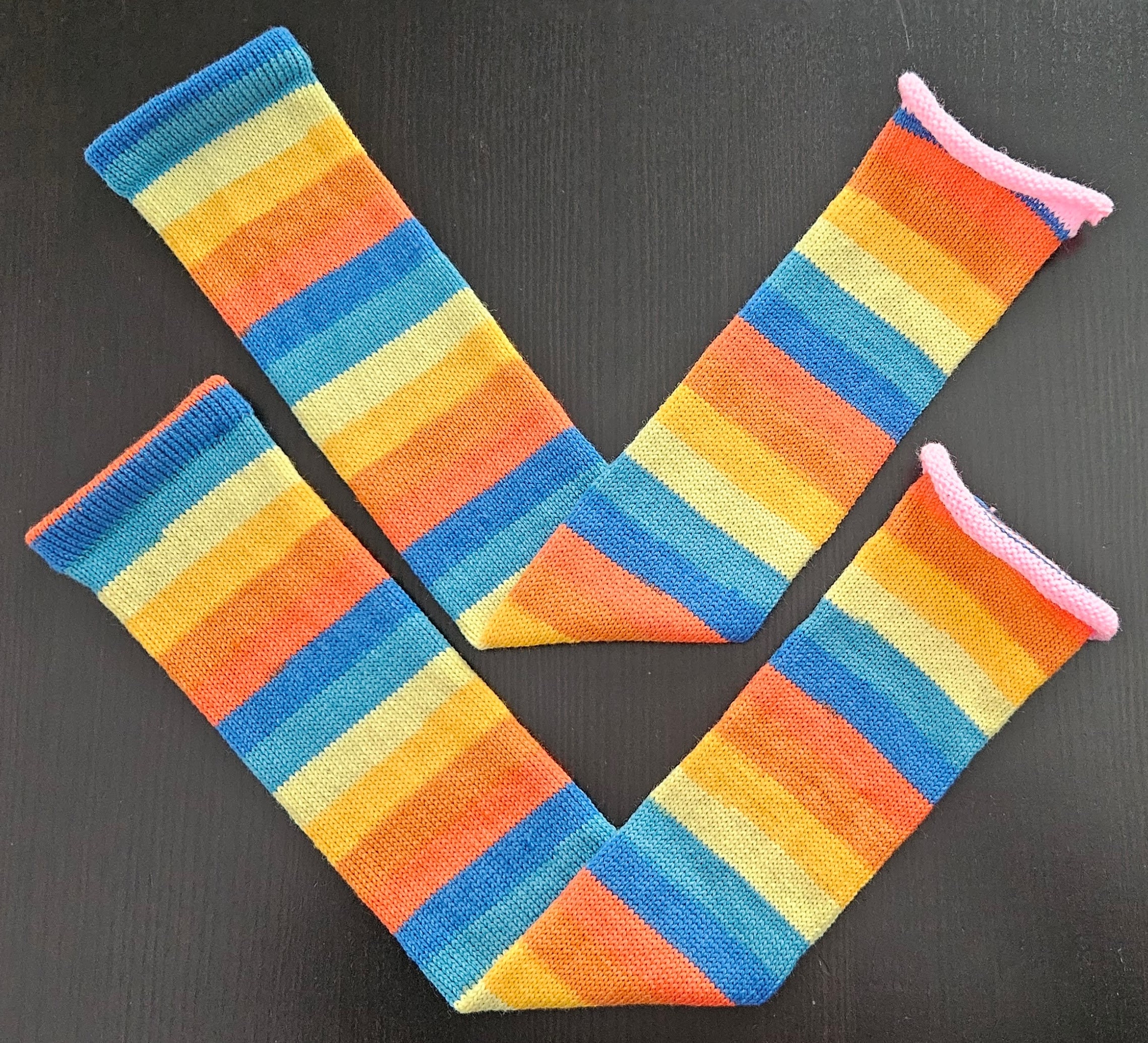 Two Knit Tubes With Cuffs * Sock Tube Knitting Service - Etsy