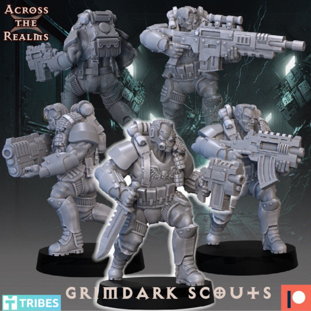 5 X Grimdark Scouts - Across the Realms - Etsy