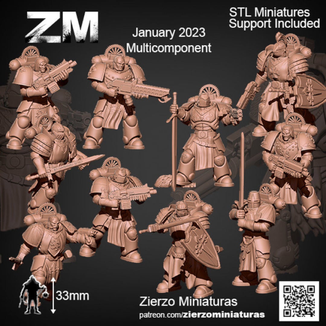 Space Knights Squad Zierzo Minis - Etsy