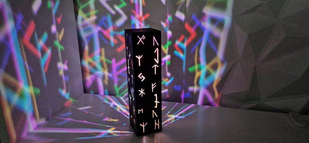 Runic Symbols Light, Norse Lamp, Norse Mythology Night Light, Viking ...