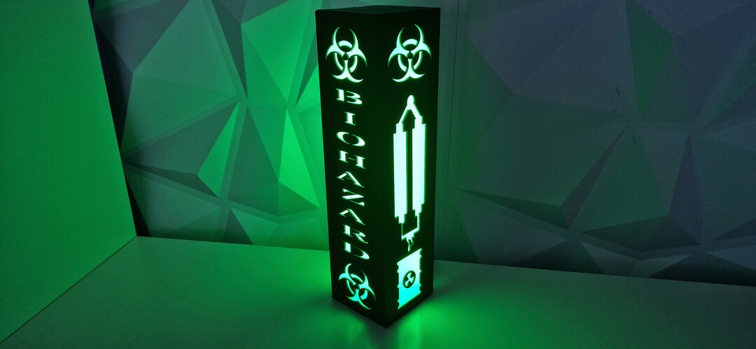 Biohazard Light, Radioactive Table Lamp, Sci-fi LED Night Light, Neon ...