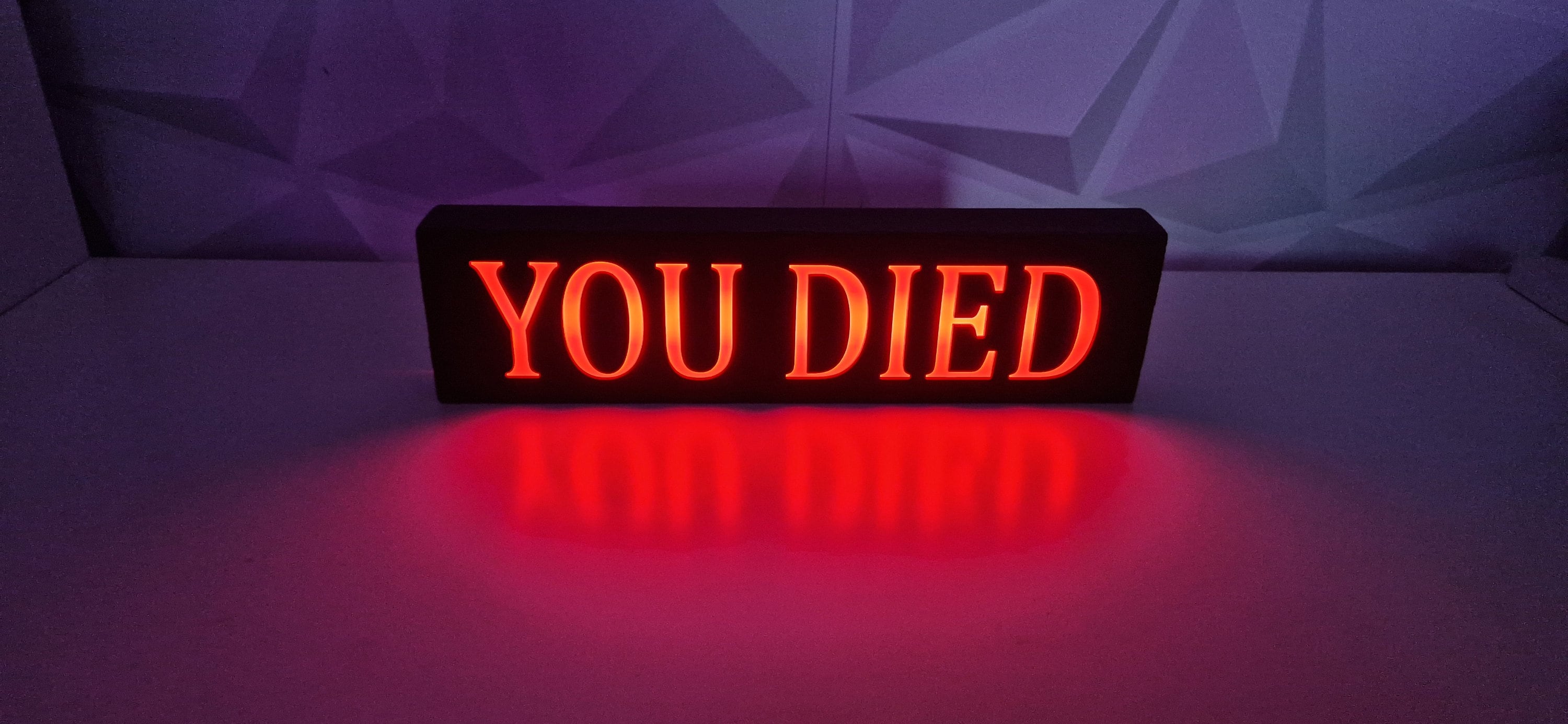 Dark Souls Themed Light, You Died Sign, Gamer Gift Night Light, Game ...