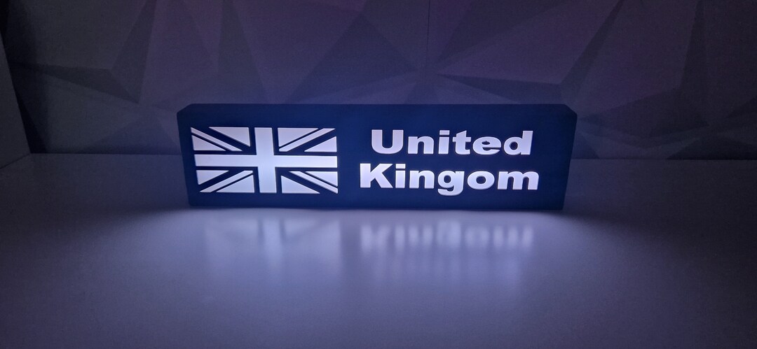 United Kingdom Flag Light, Union Jack Night Light, Patriotic Gift, USB ...