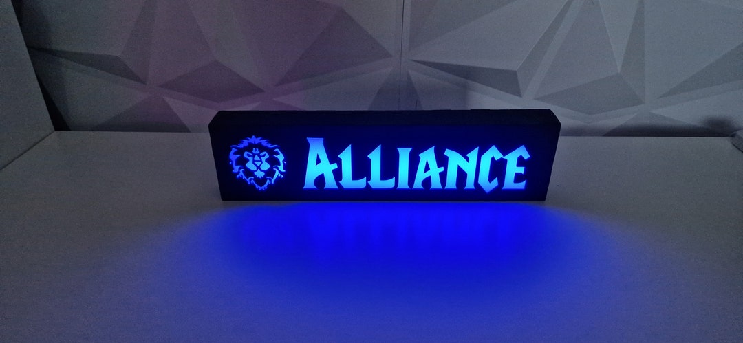 World of Warcraft Themed Light, Alliance Night Light, Neon USB Gadget ...
