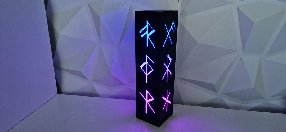 Bind Rune Light, Runic Viking Lamp, Neon Nordic Runes, RGB LED Viking ...