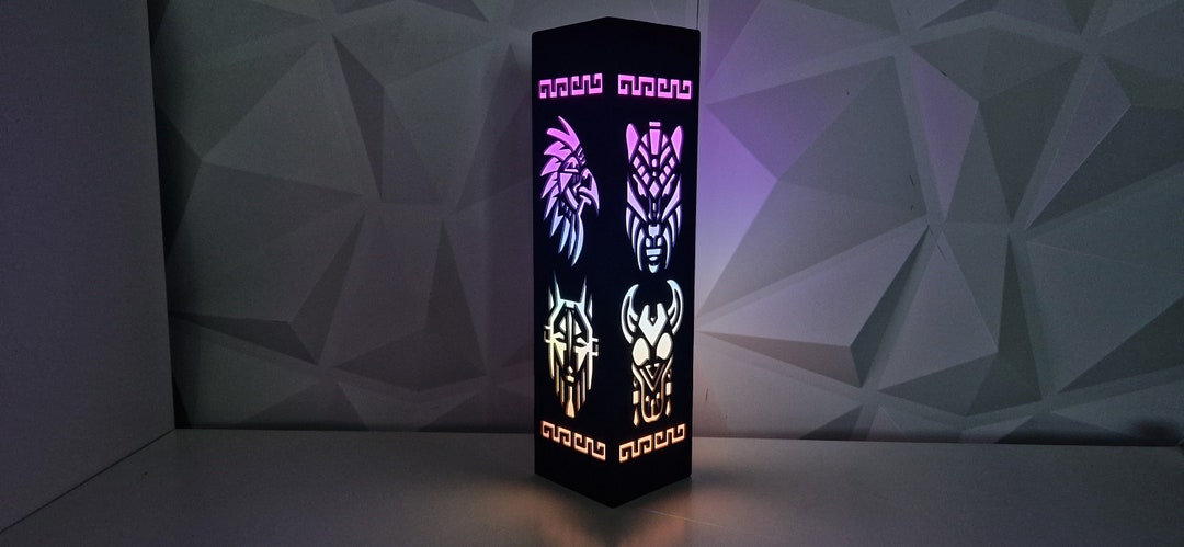 Aztec Animal Mythology Light, Aztec Night Light, Sci-fi Lamp, Mayan ...
