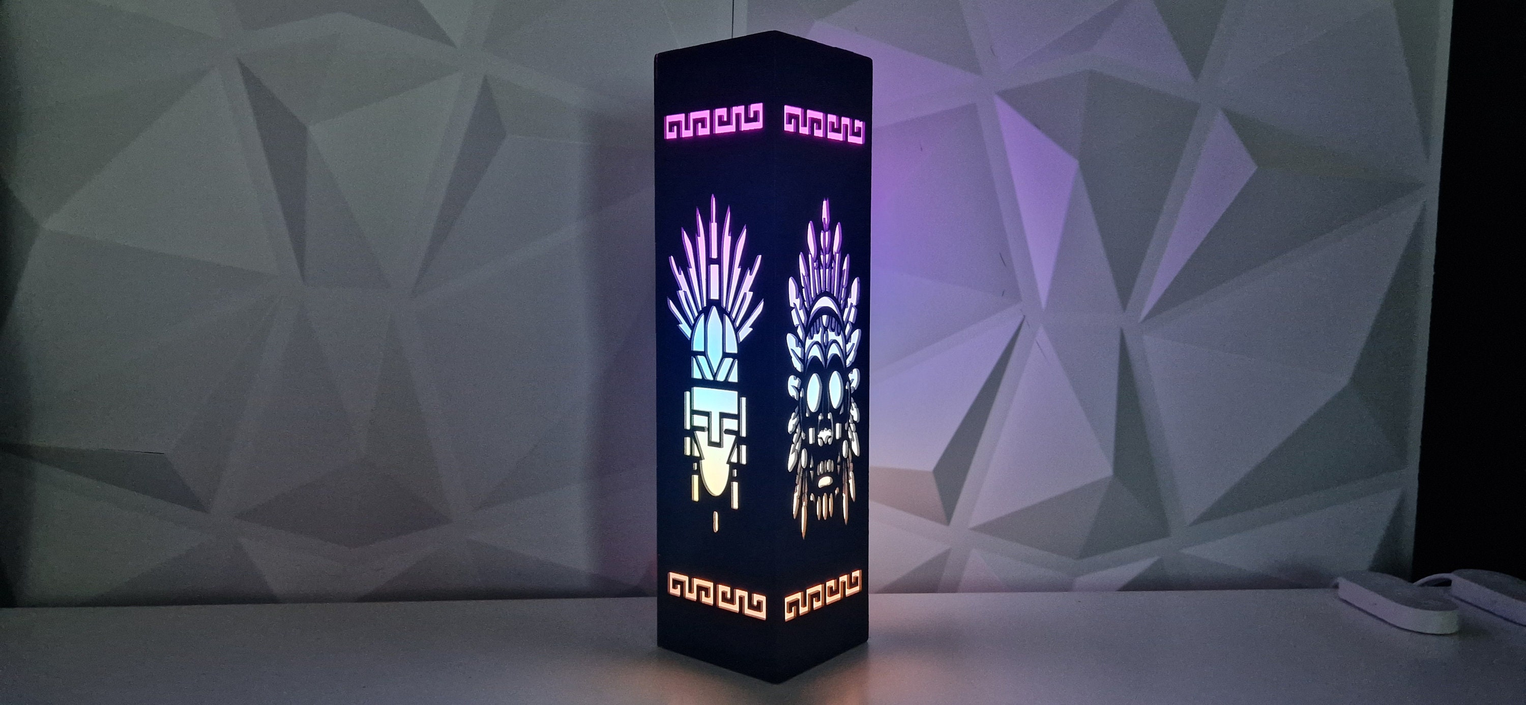 Aztec Mythology Light, Aztec Mask Night Light, Sci-fi Lamp, Mayan Home ...