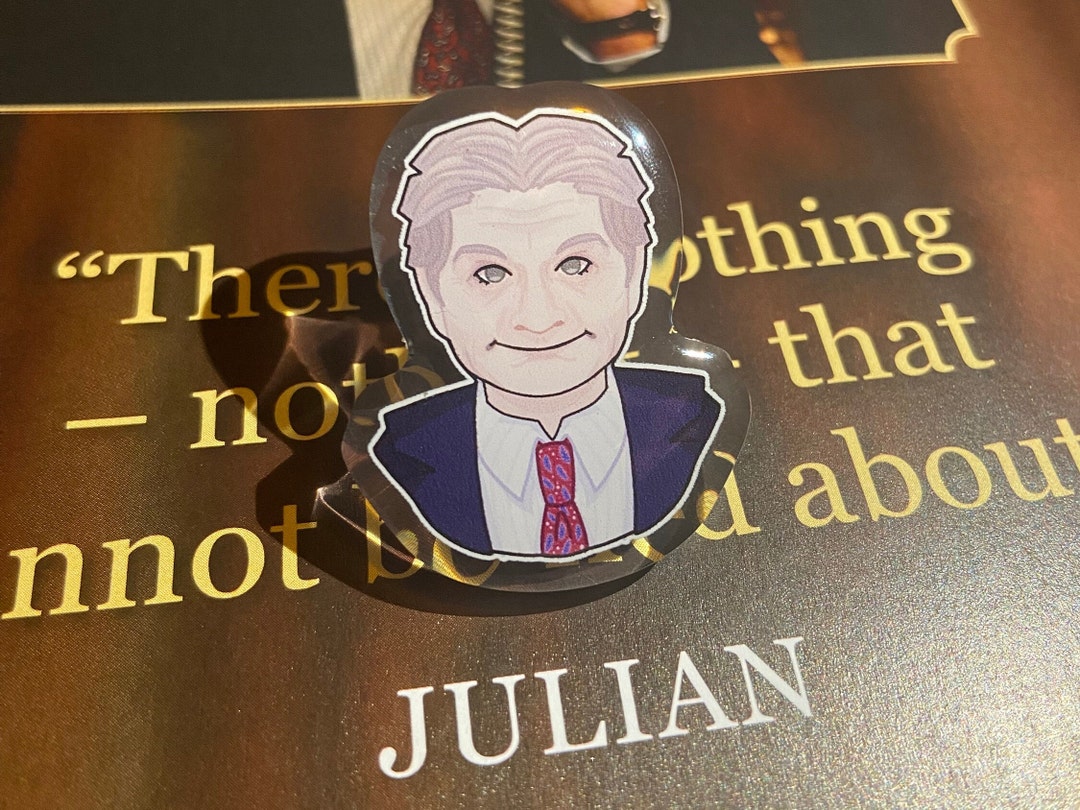 BBC Ghosts Julian Fawcett Acrylic Pin - Etsy UK
