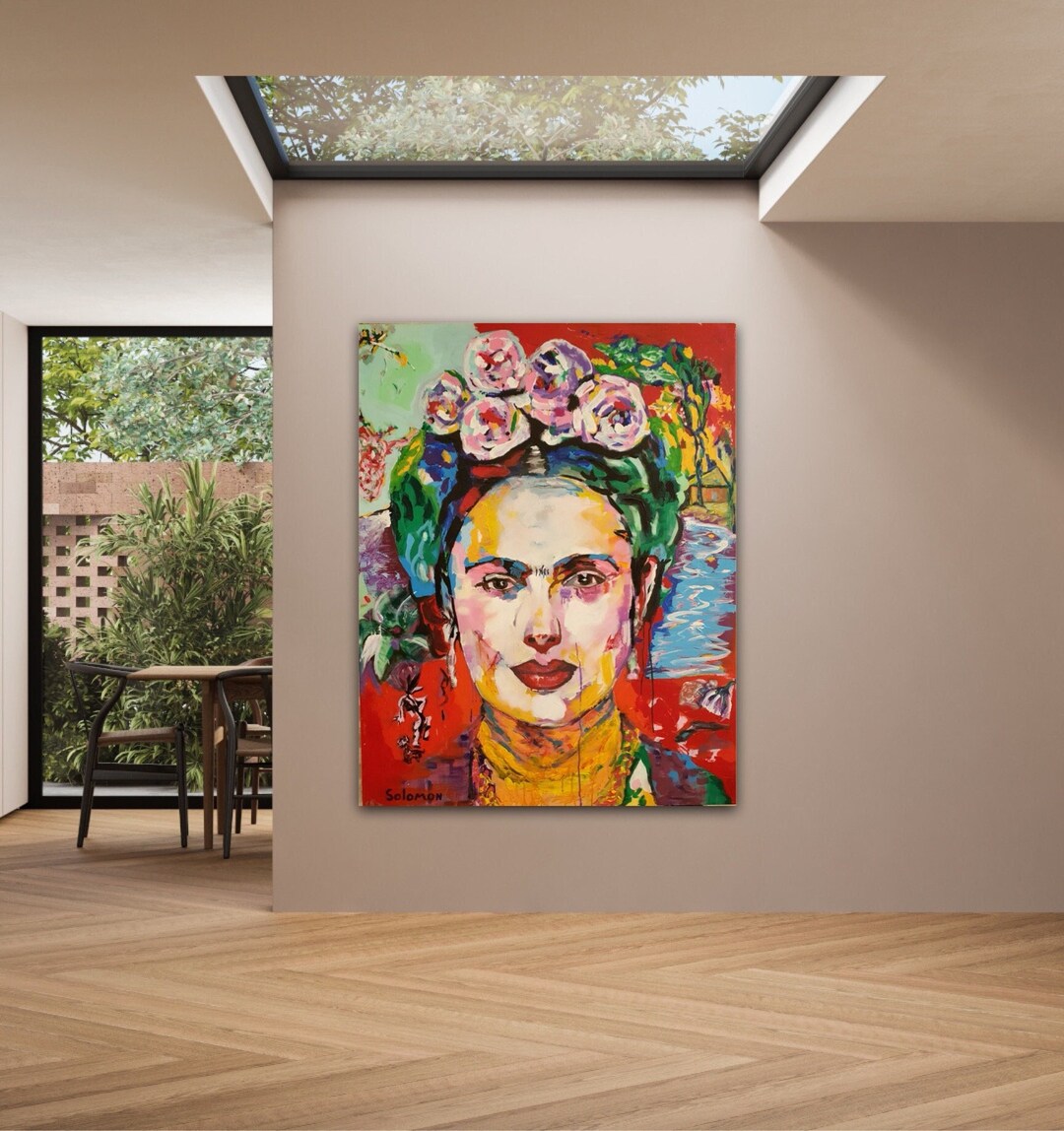 Frida Kahlo Portrait Original Painting Handmade Signed,extra Large ...