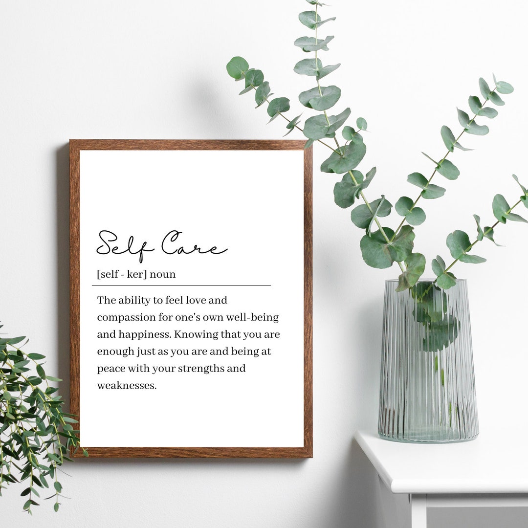 Self Care Definition Print Office Home Decor Salon - Etsy